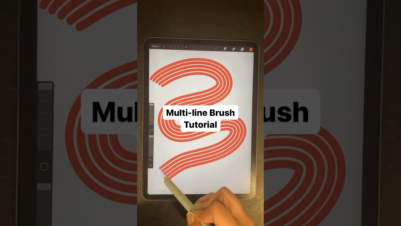 Multi Line Brush #procreate #digitalart