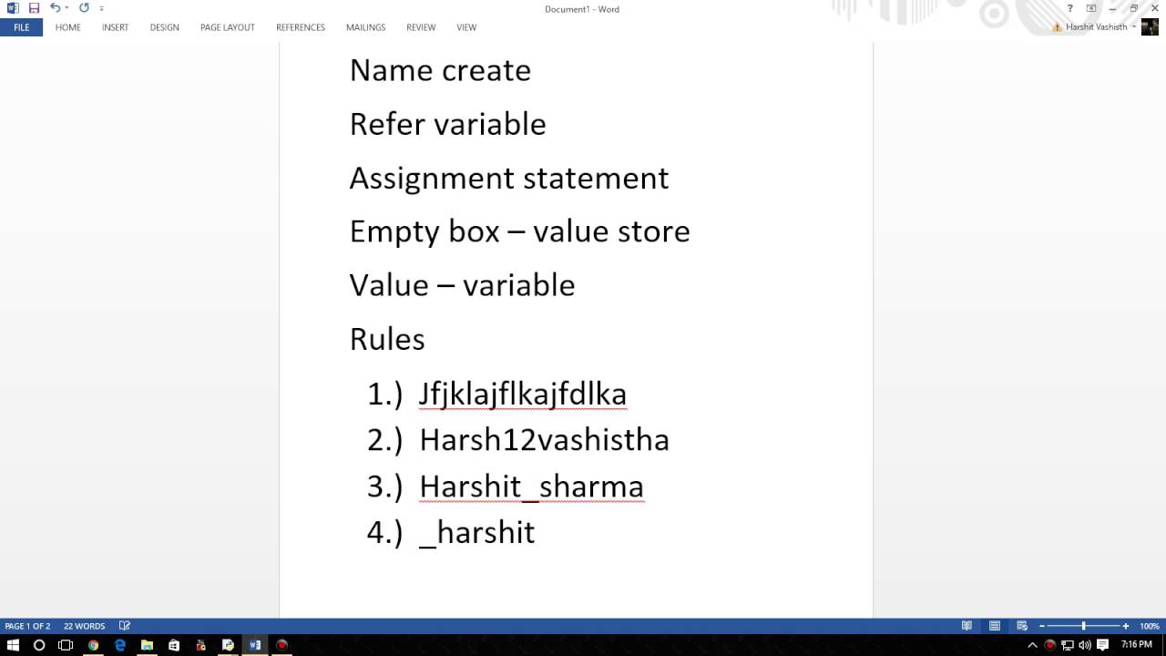 Python tutorials in Hindi 03 : Variables .