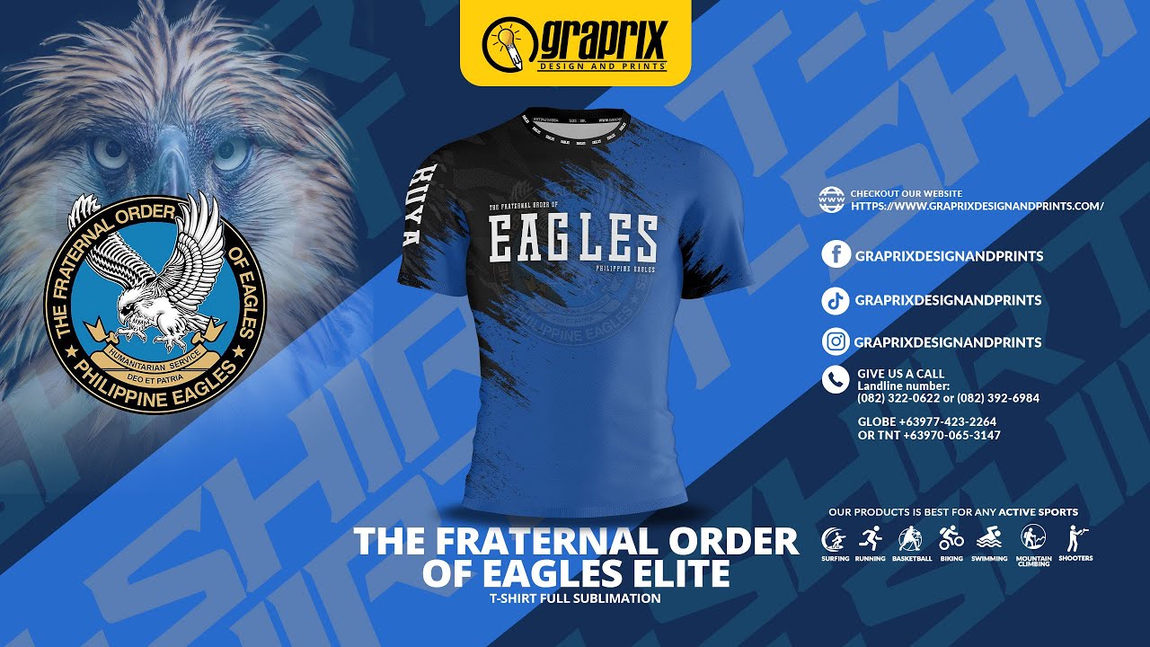 The Fraternal Order of Eagles Elite T shirt Full Sublimation 🎥🪡