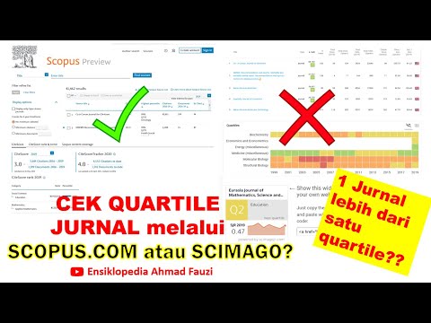 Cara Menentukan Quartile Jurnal SCOPUS secara Tepat (Cara Terbaru), melalui SCIMAGO atau SCOPUS.COM?