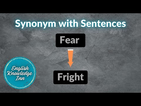 Synonyms of Fear โ Fright | English synonyms sentences | Sentence synonym