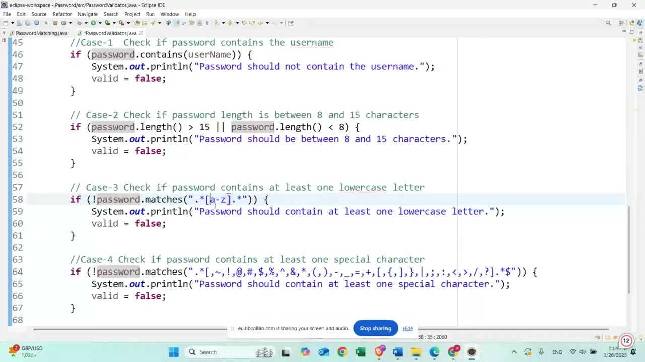 Lab5 6 Password Validation and Matching Using Java 2025
