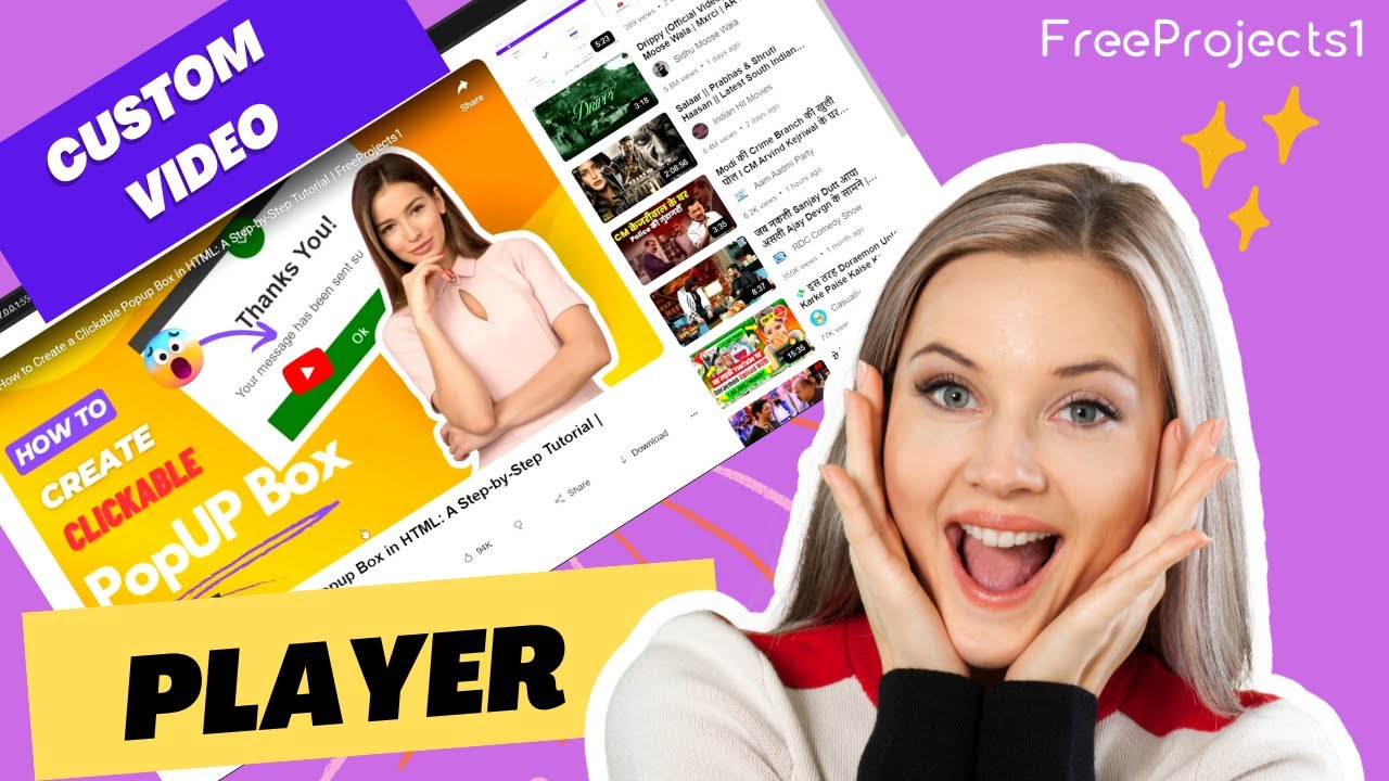 Build Your Own YouTube Player! HTML, CSS & JavaScript Tutorial | FreeProjects1