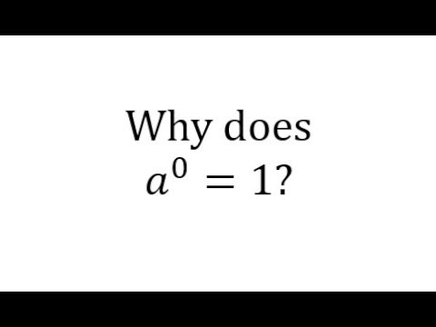 Zero Exponent: Why is a^0=1? | Math Help from Arithmetic through ...