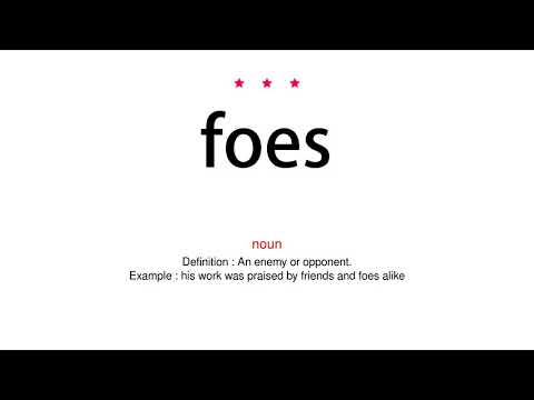 How to pronounce foes - Vocab Today