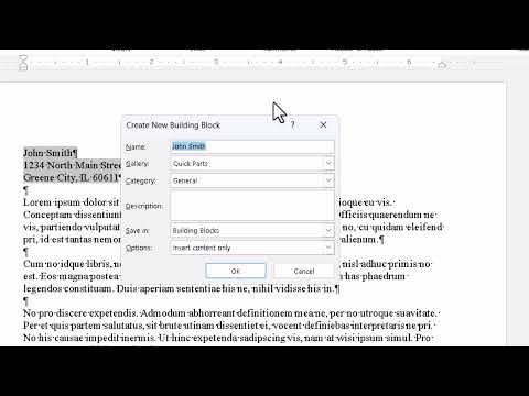 How to Create an AutoText Entry in Microsoft Word