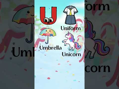 Words starting with letter U| A to Z| Preschool learning for kids |#funlearningvideosforkindergarten