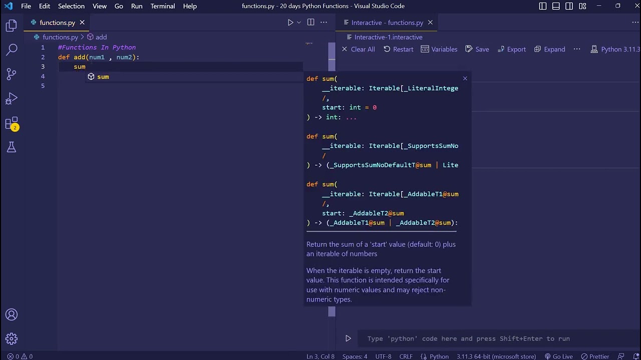 20 Days of Python Functions Challenge  | Day 1 - Function Basics and Syntax