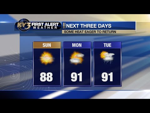 FIRST ALERT WEATHER: Warm Sunday before some heat briefly returns