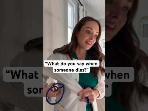What do you say when a patient dies? #hospicenurse