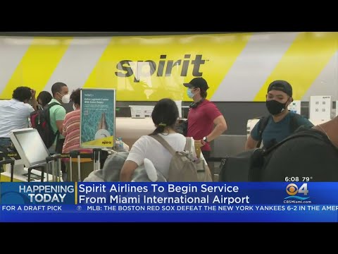 Spirit Airlines Begins Service At Miami International Airport