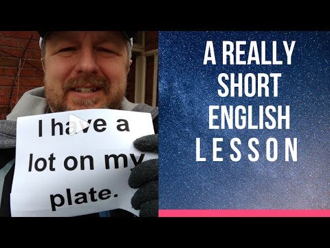 Meaning of A LOT ON MY PLATE - A Really Short English Lesson with Subtitles