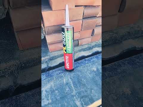 Loctite Pl 500 landscape glue, setting wall caps is easy
