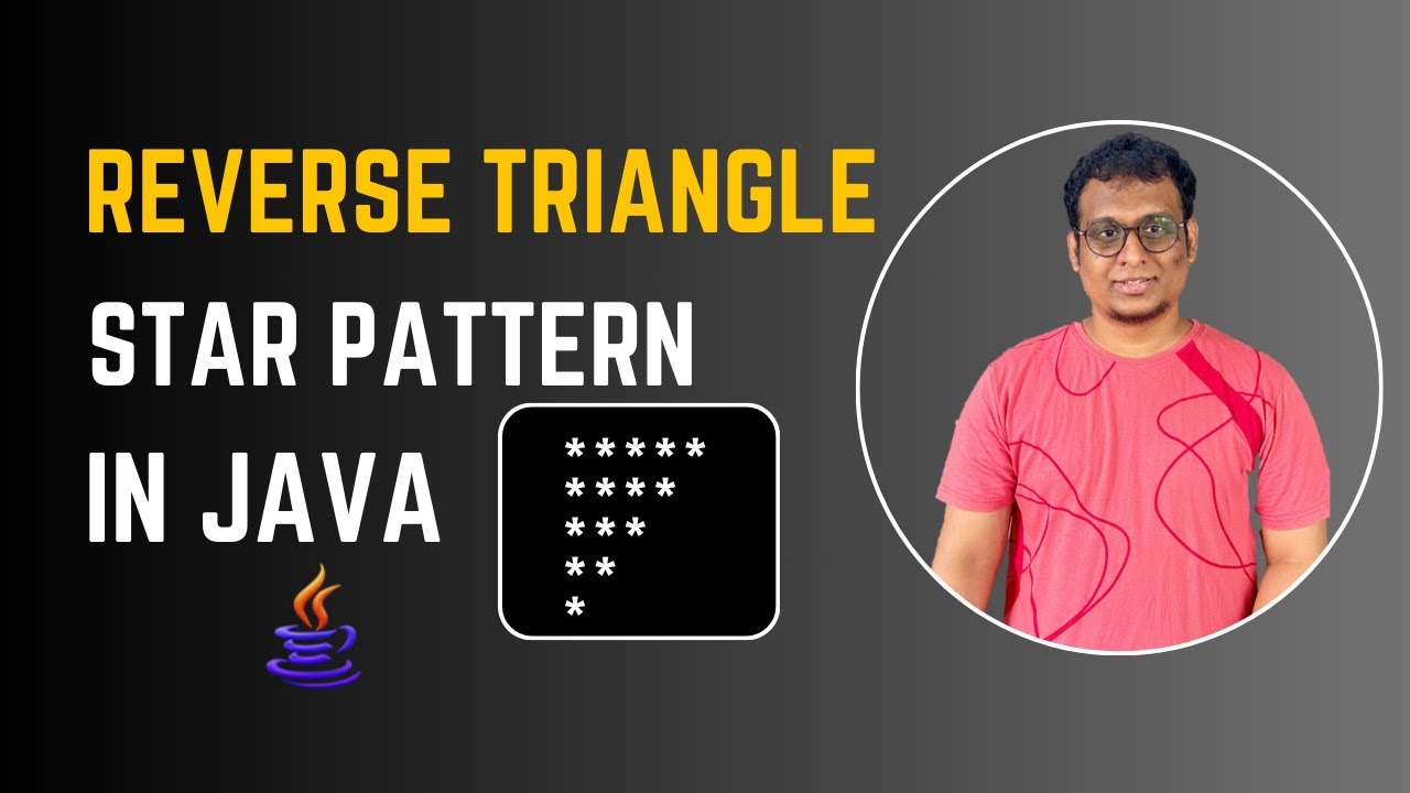 Reverse Triangle Star Pattern in Java | Loops | Coding Pills