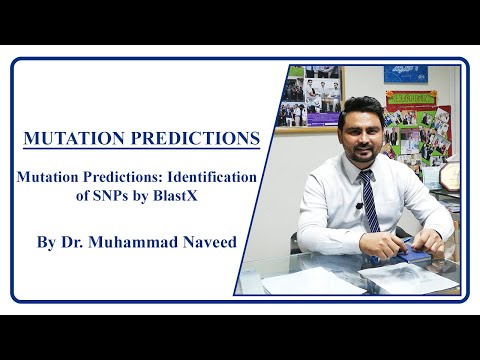 Mutation Predictions: Identification & Naming of Mutation by BlastX: Lec 9 Part1 Dr. Muhammad Naveed