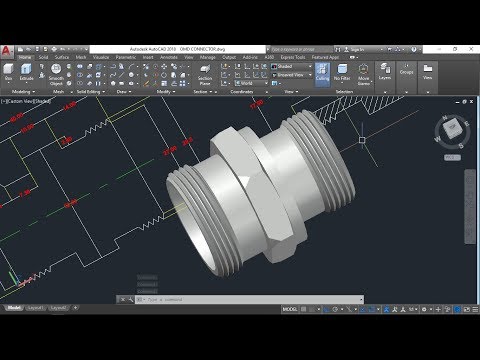 AutoCAD 3D, stainless steel pipe fittings, pipe connector conduit