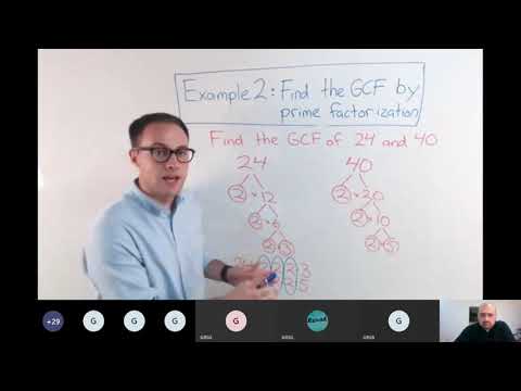 Greatest common factor ( GCF )