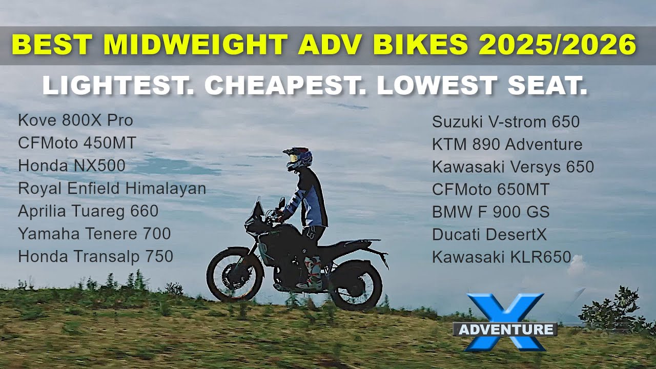 How to choose the best midweight adventure bikes: cheapest & lowest seats︱Cross Training Adventure