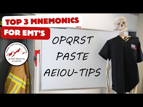 Three easy mnemonics that every EMT should know