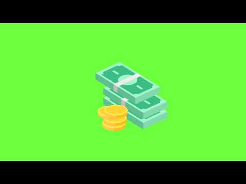 Green screen money icon। green screen Money Video Transition। Dollars Money green screen effects VFX