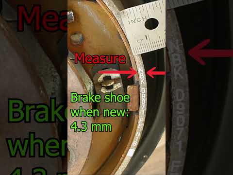 Brake shoe thickness. #honda #diy