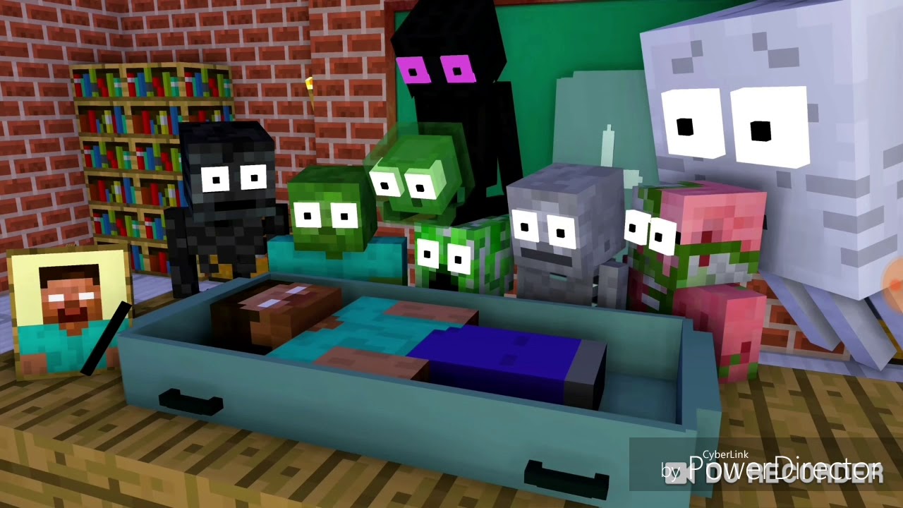 Monster school RIP herobrine minecraft animation