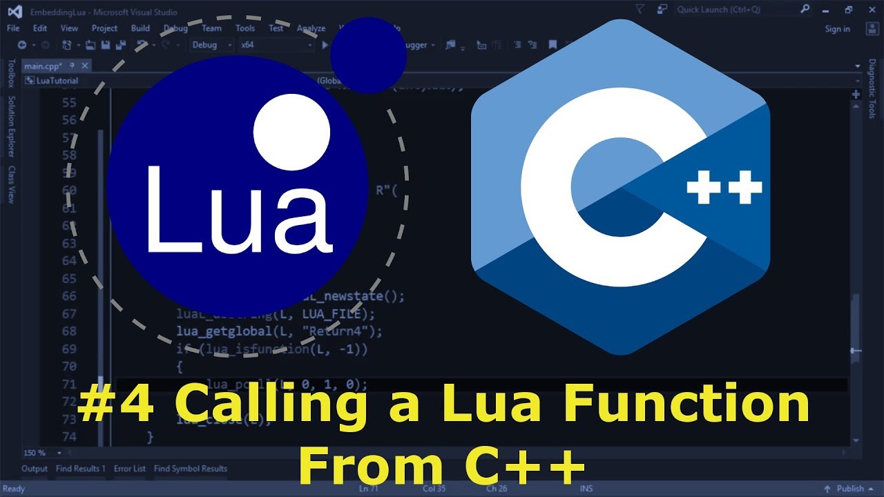 Embedding Lua in C++ #4 - Calling A Lua Function From C