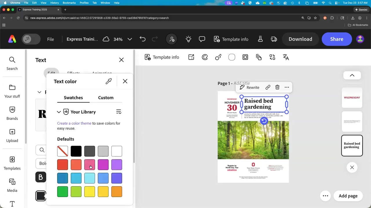 OSU Extension: Adobe Express Training December 2025