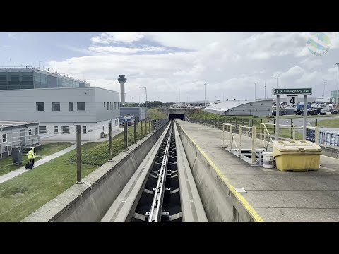 London Stansted Airport Track Transit System | Train Front View | Terminal - Satellites 1 and 2