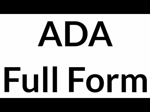 ADA Full Form || ADA || Full Form || ADA Meaning
