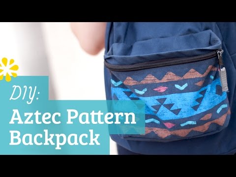 DIY Back to School Aztec Pattern Backpack | Sea Lemon