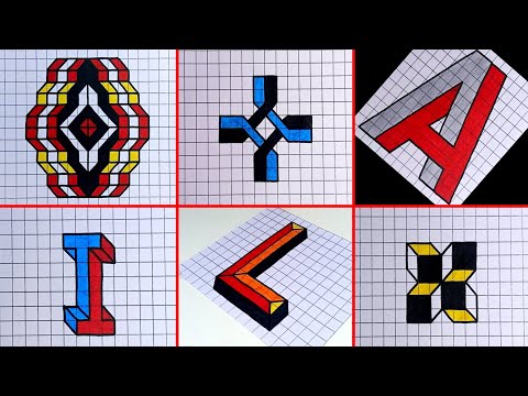 Graph Paper Art / Designs / illusions / Drawings for Beginners || Ashar 2M