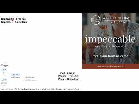 Word of the Day - Impeccable