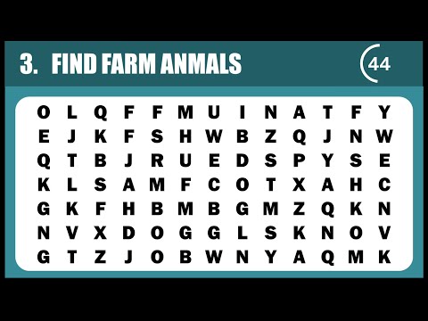 FIND FARM ANIMALS π°π¨π»βπΎπ· I WORD SEARCH | PUZZLE