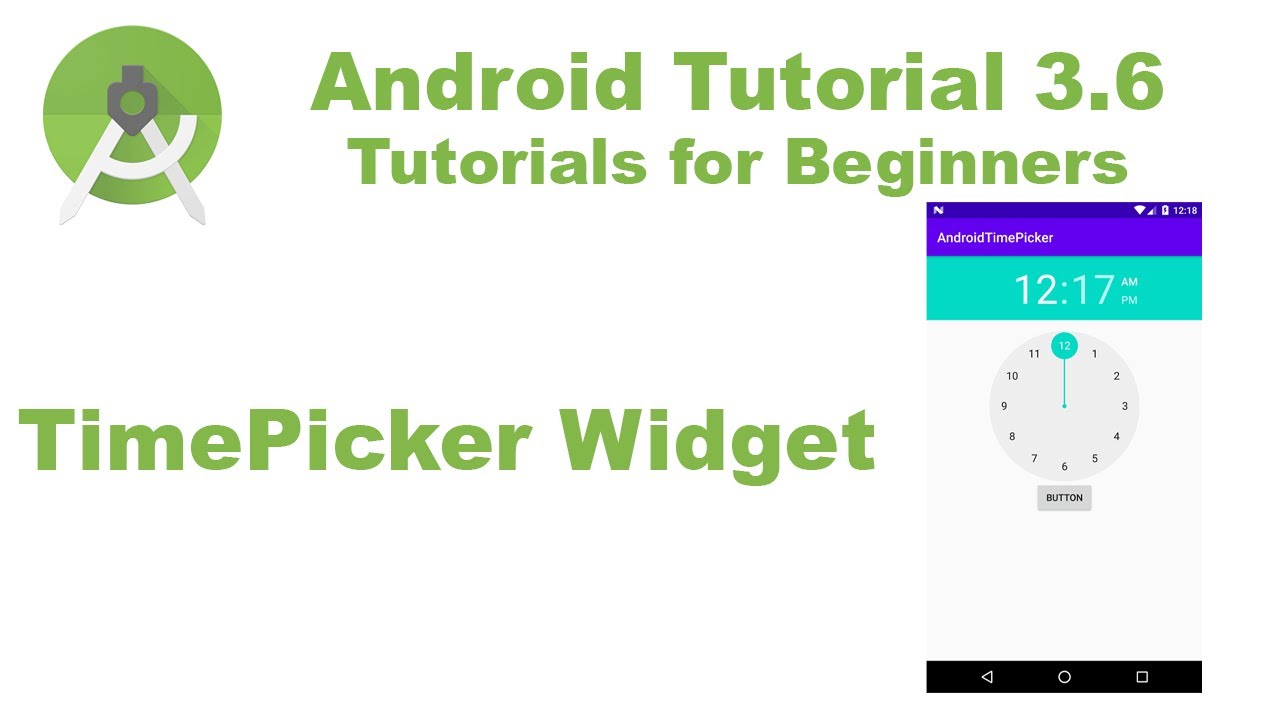 Android Studio 3.6 Create TimePicker Example