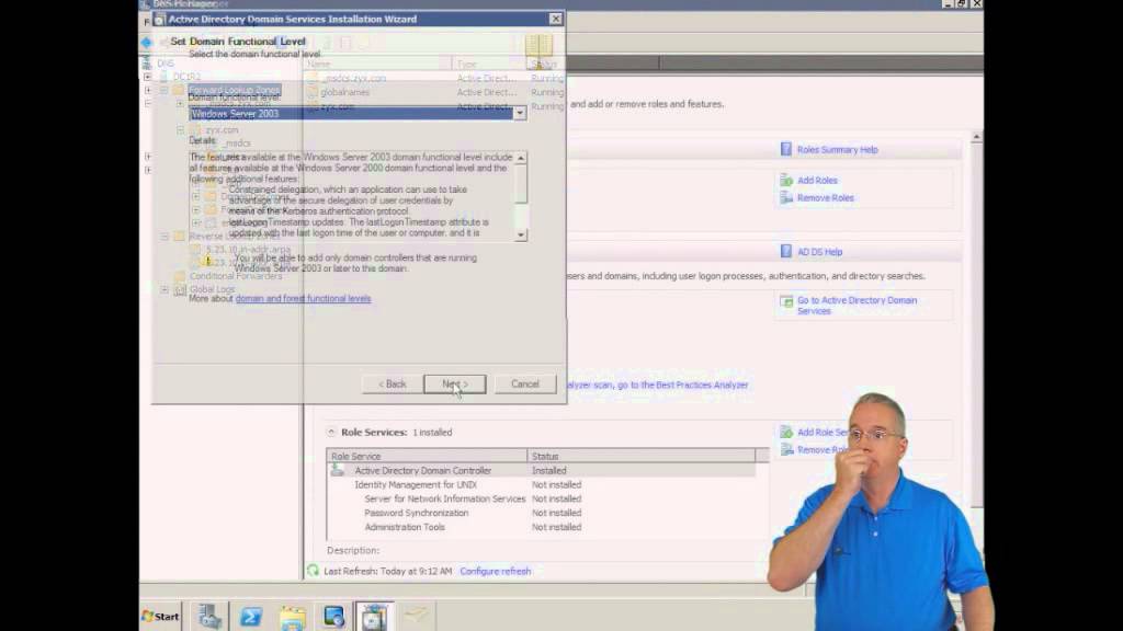 Installing Active Directory on Windows Server 2008 R2
