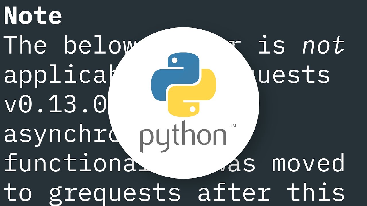 Asynchronous Requests with Python requests