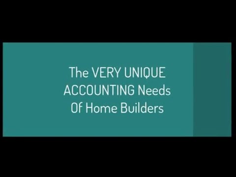 CHS Takes On Complex Home Builder ACCOUNTING - Part 1