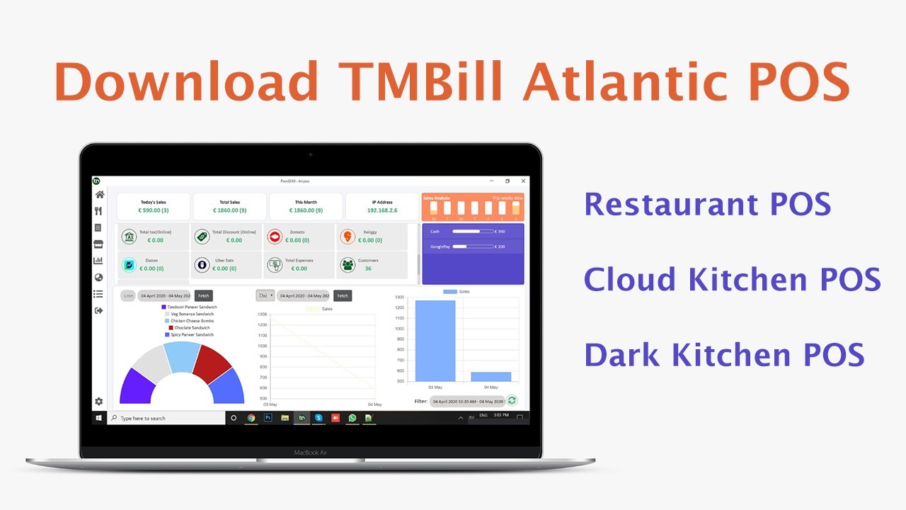 How to Download TMBill Atlantic Restaurant POS?  Cloud Kitchen POS | Free Restaurant Software Demo