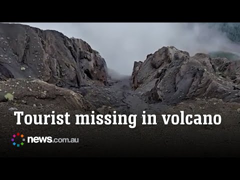 Tourist plunges into massive volcano in Indonesia