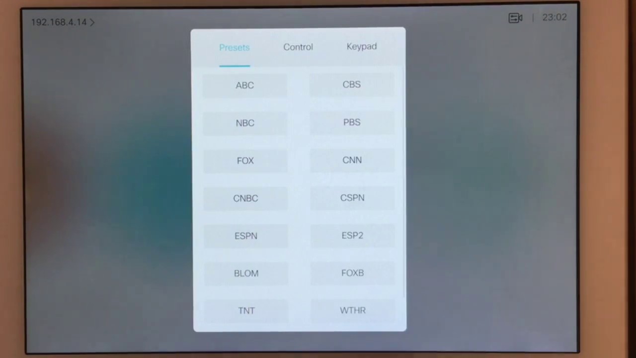 Cisco Touch10 Customization   TV Tuner