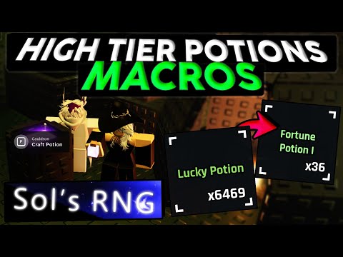 SOLS RNG *NEW* AFK MACROS for FORTUNE and HASTE POTIONS (sol's rng)
