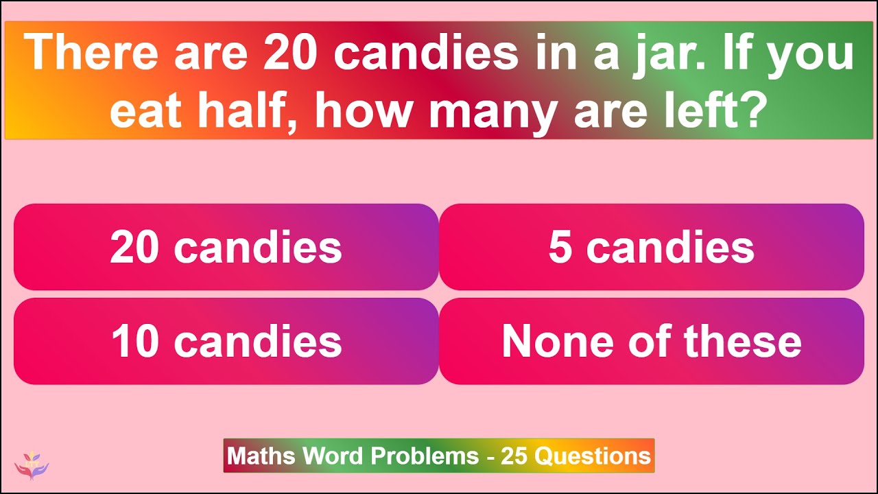Fun Maths Word Problem Quiz for Kids | Class 3-5