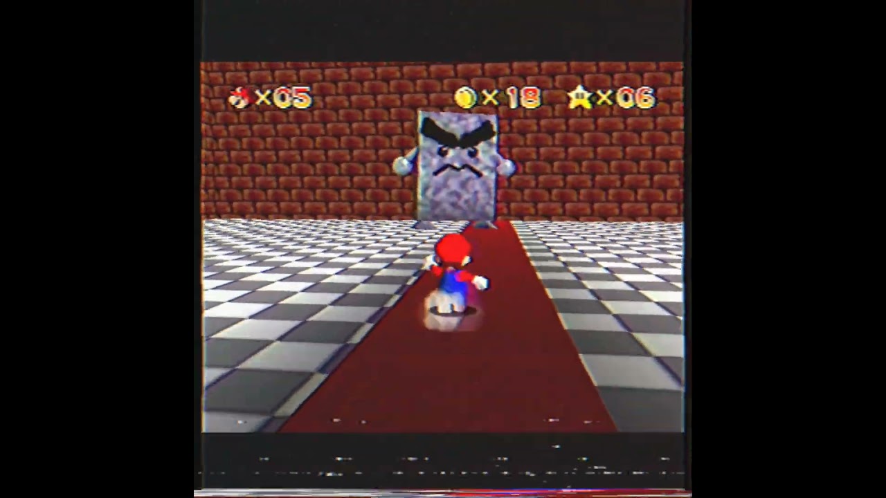 SMA64 / King Whomp Explosion / 2nd Anti-Piracy Screen ft WARIO #everycopyofmario64ispersonalized
