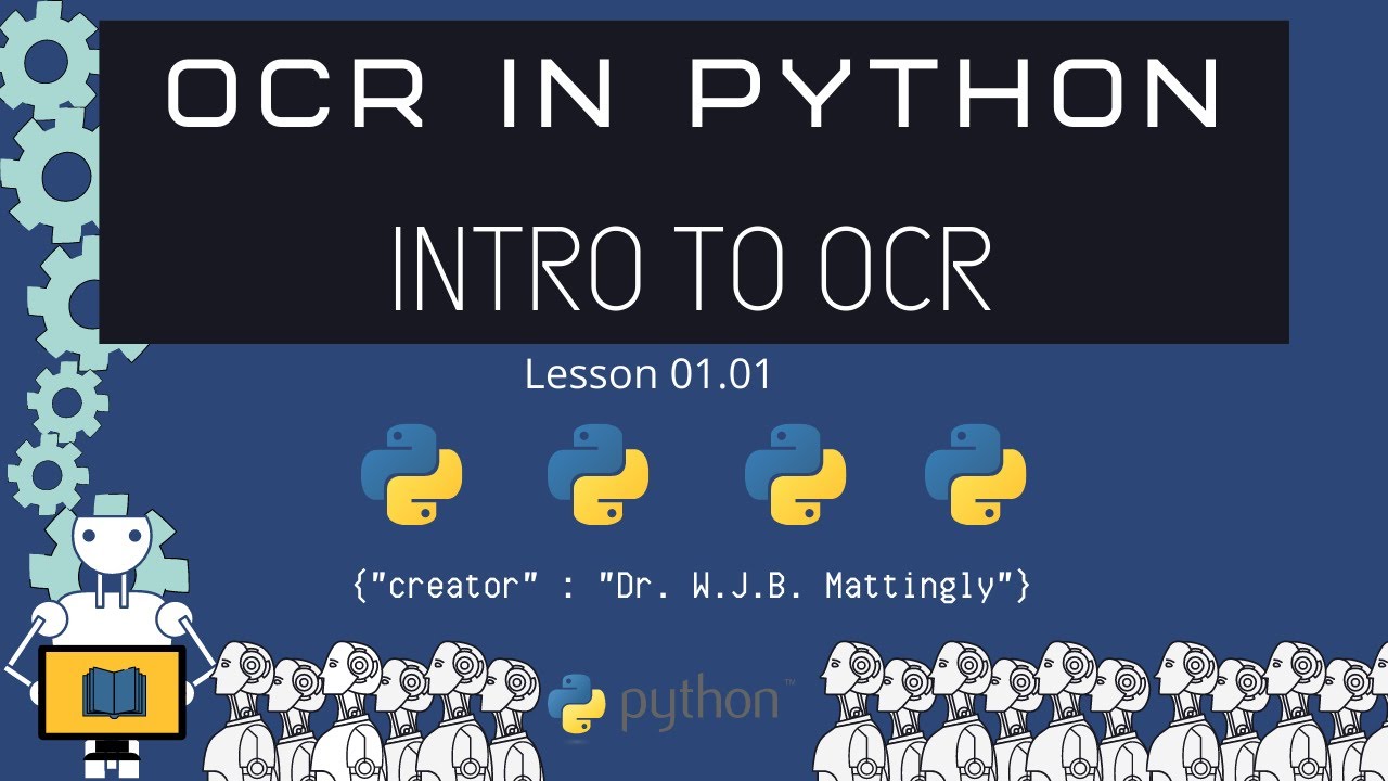 Introduction to OCR (OCR in Python Tutorials 01.01)