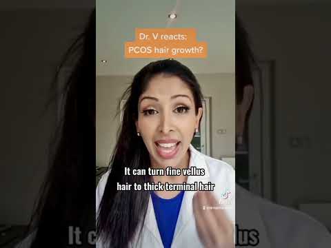 PCOS facial hair is very common. Share with someone who has PCOS. #doctorv
