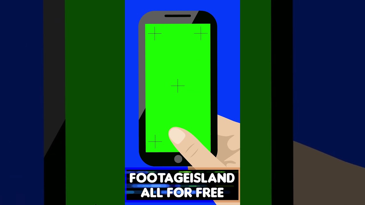 Hand Holding a Phone with a Green Screen Display -  Ready for Tracking