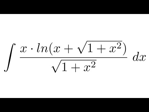 Integral of x*ln(x+sqrt(1+x^2))/sqrt(1+x^2) - Integrals ForYou