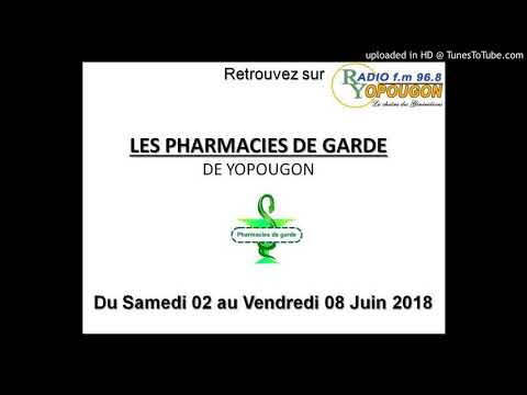 Pharmacies de garde YOPOUGON - Du 02 au 08 Juin 2018