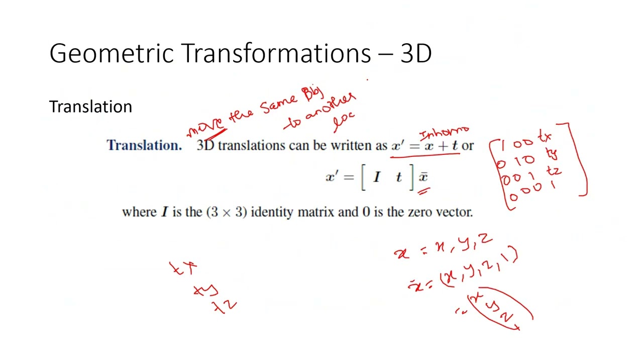 Geometric Transformation - 3D